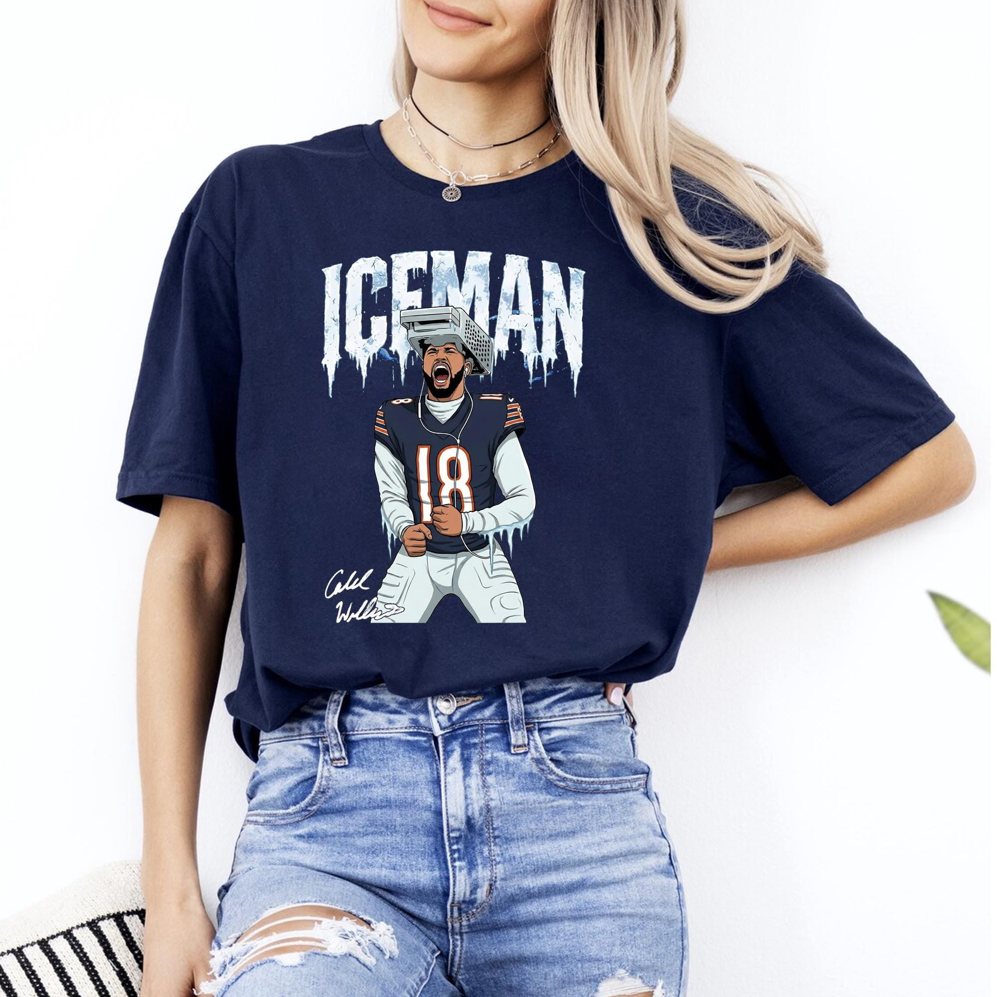 Caleb Williams Iceman T-Shirt, Game Day Football Graphic T-shirt ...