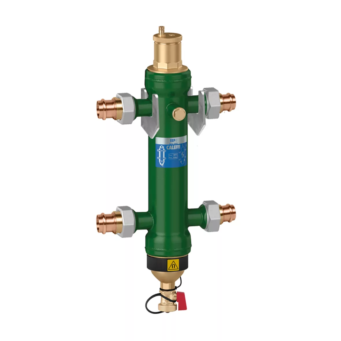 Caleffi 549597A SEP4 4-in-1 Magnetic Hydraulic Separators, 1-1/4" Sweat ...