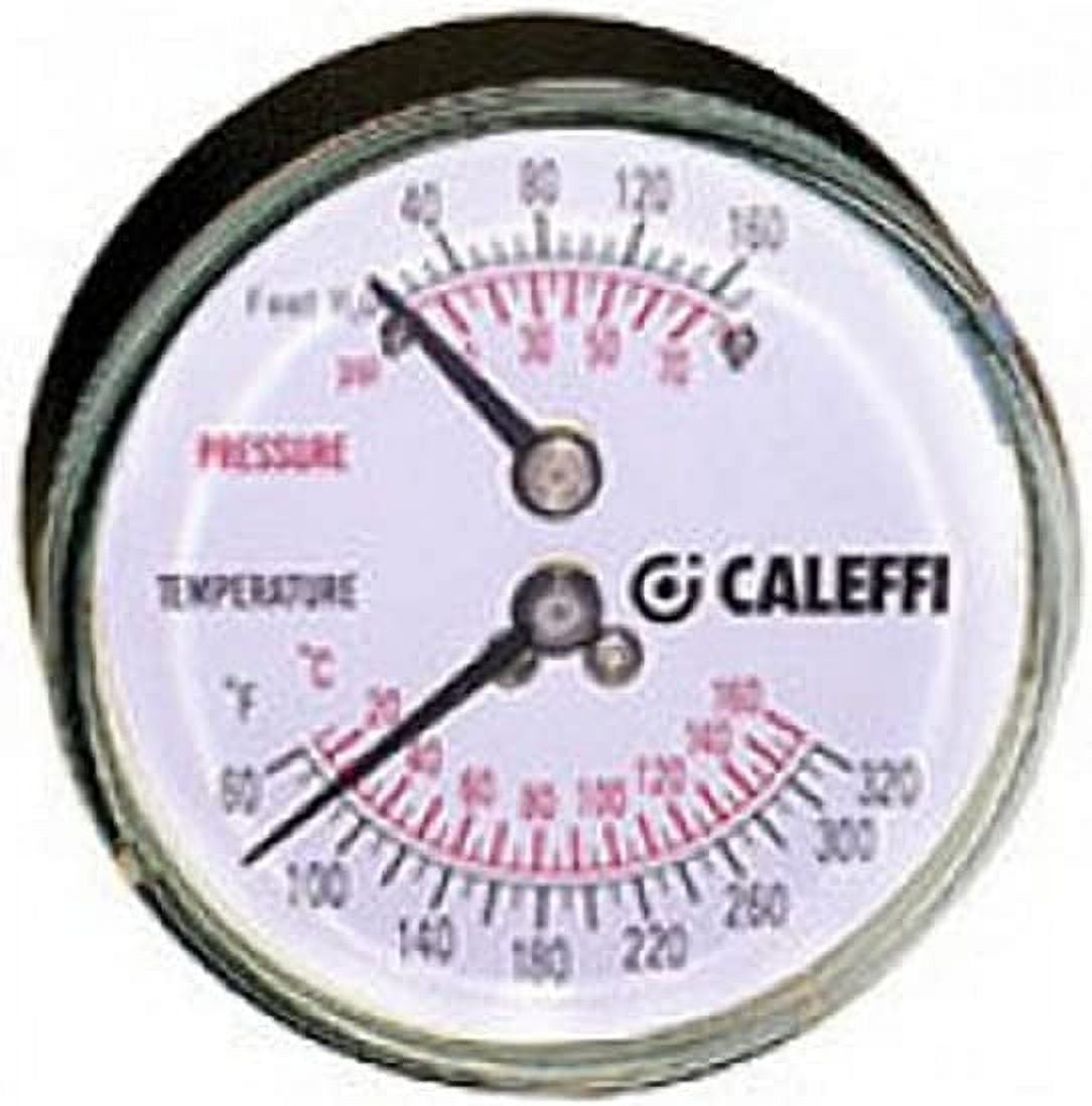 Caleffi NA503040 Boilers Temperature Gauge/Dual Pressure Indicator, 1/4 ...