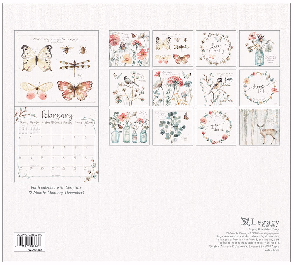 Calendar-2020-Simple Blessings (13.66" X 12") - Walmart.com