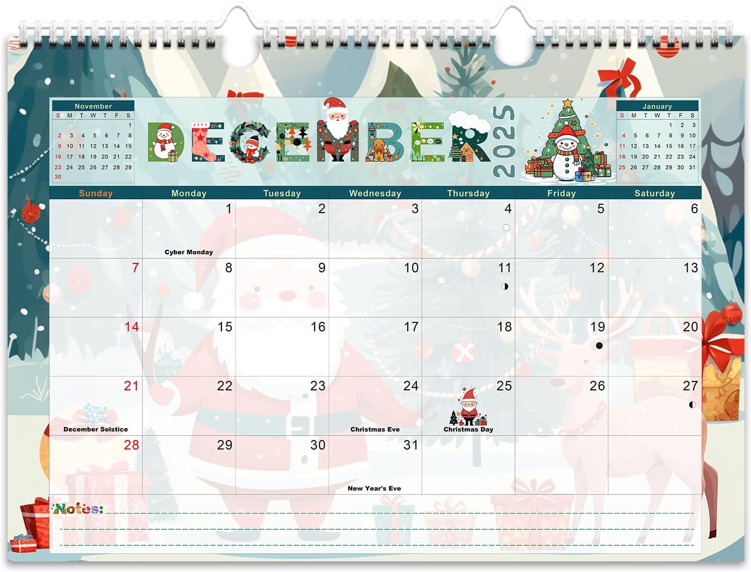 Calendar 2025-2026, Anti Ink Bleed, Durable Thick Paper, Large Ruled ...