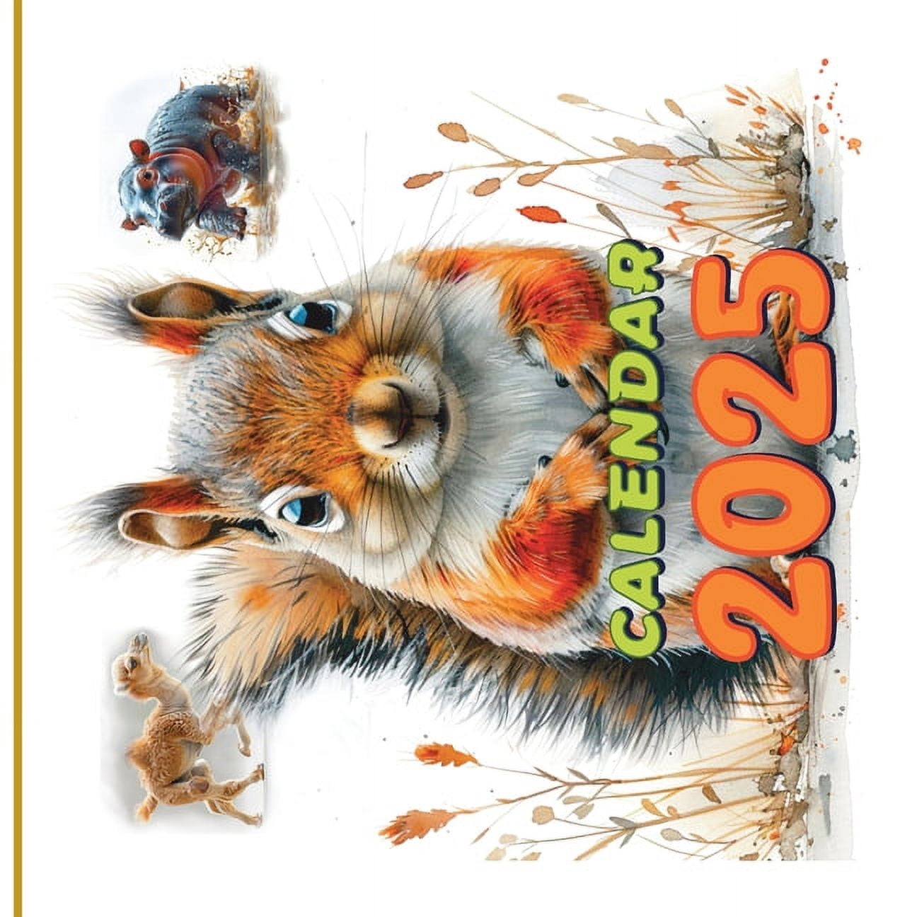 Calendar 2025: Animal Themed Calendar for children, (Paperback ...