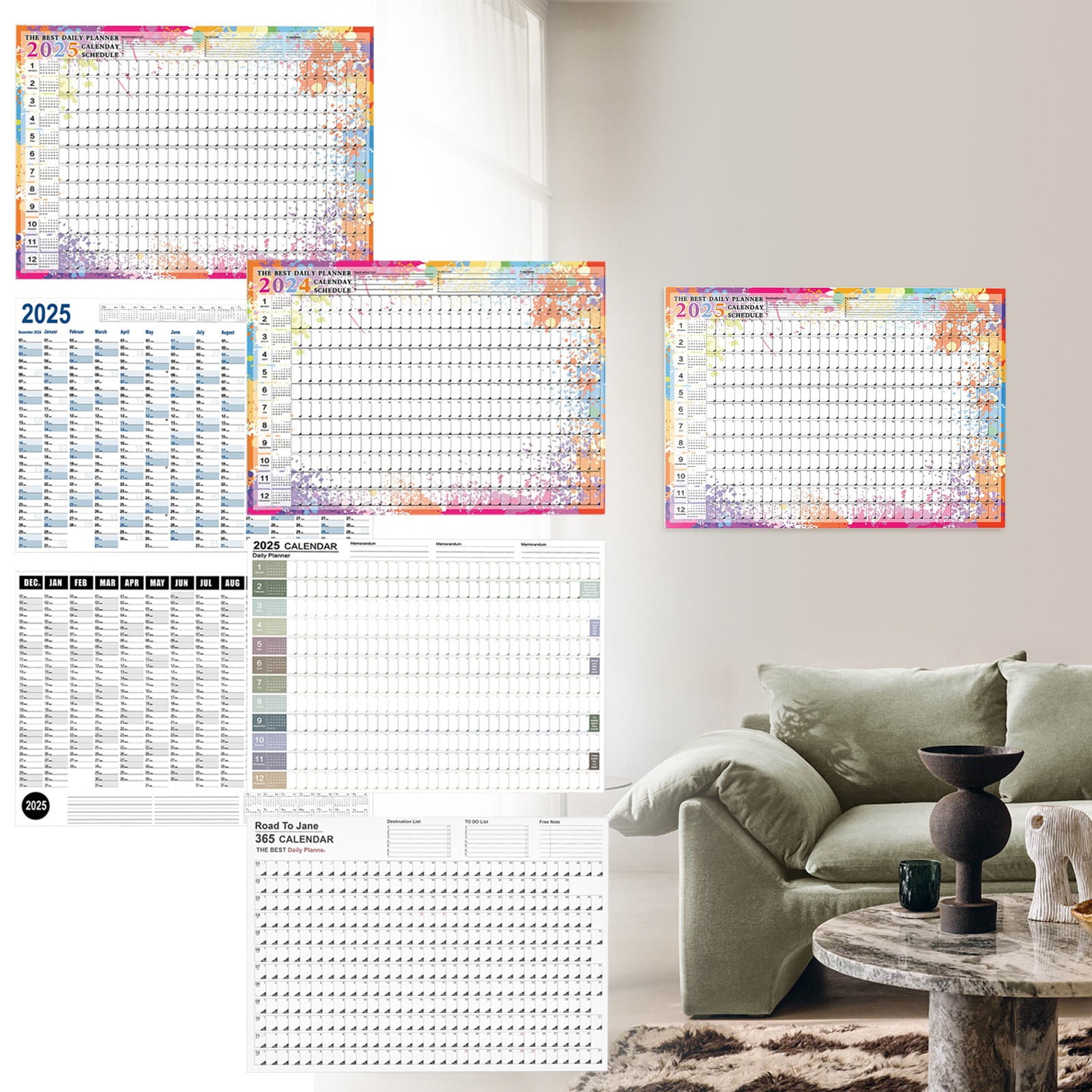 Calendar 2025 Clearance! Year Planner 2025 Wall Calendar (7.32*10.3In ...