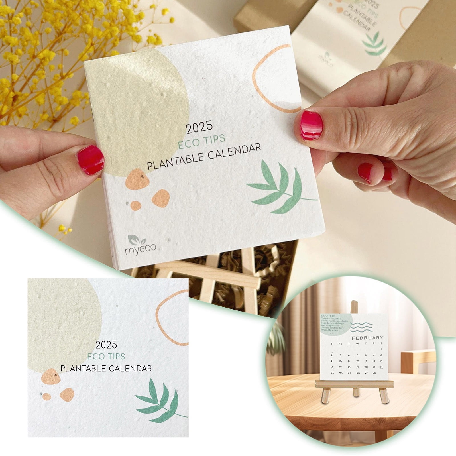 Calendar 2025 Modern Greenery Calendar Planner With Growing For ...