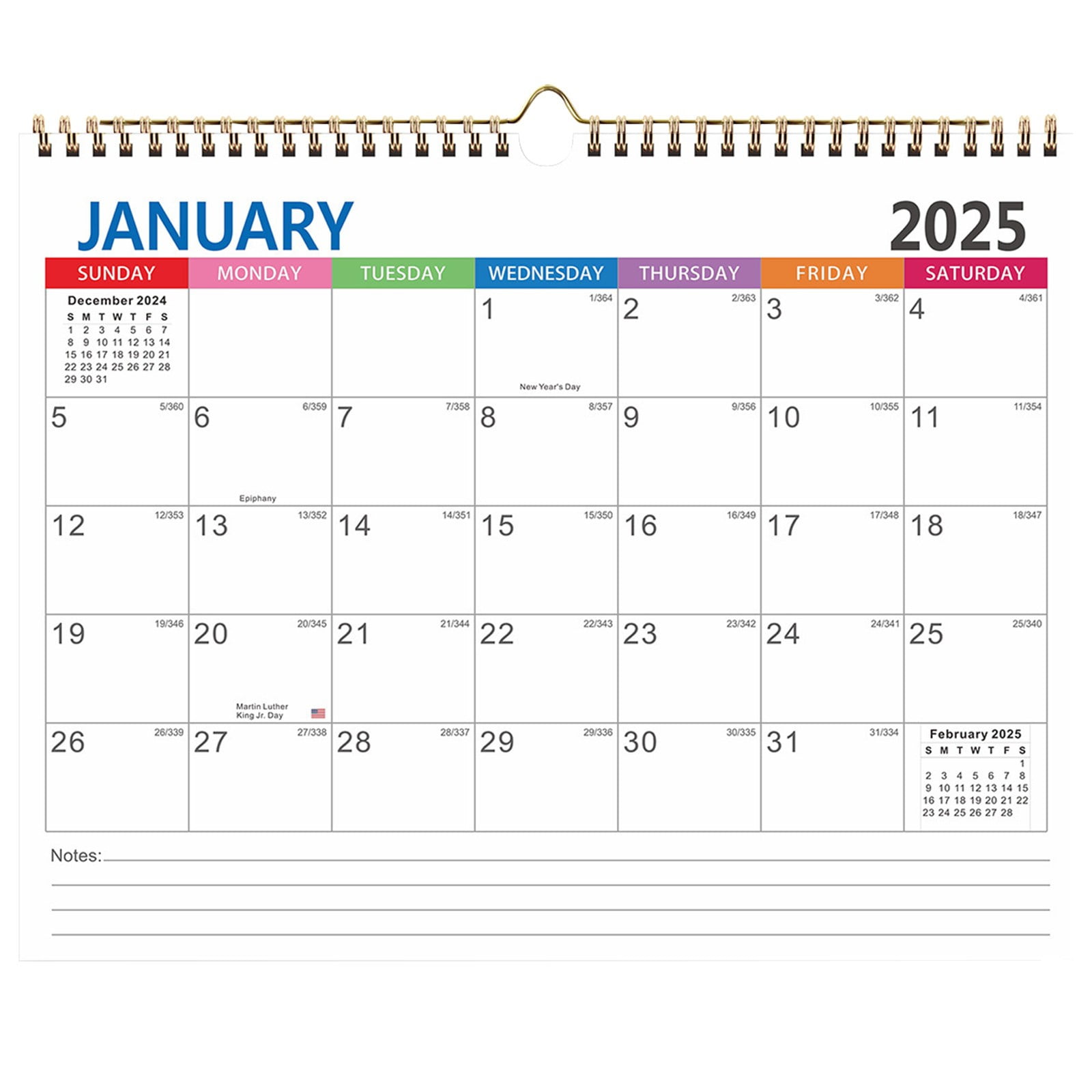 Calendar 2025 Wall Calendar 18 Monthly Wall Calendar From January 2025 ...
