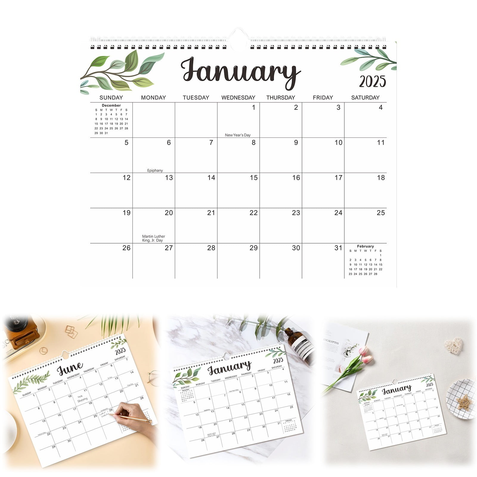 Calendar Clearance! 2025 English Coil Wall Calendar, Calendar 2025 2026 ...