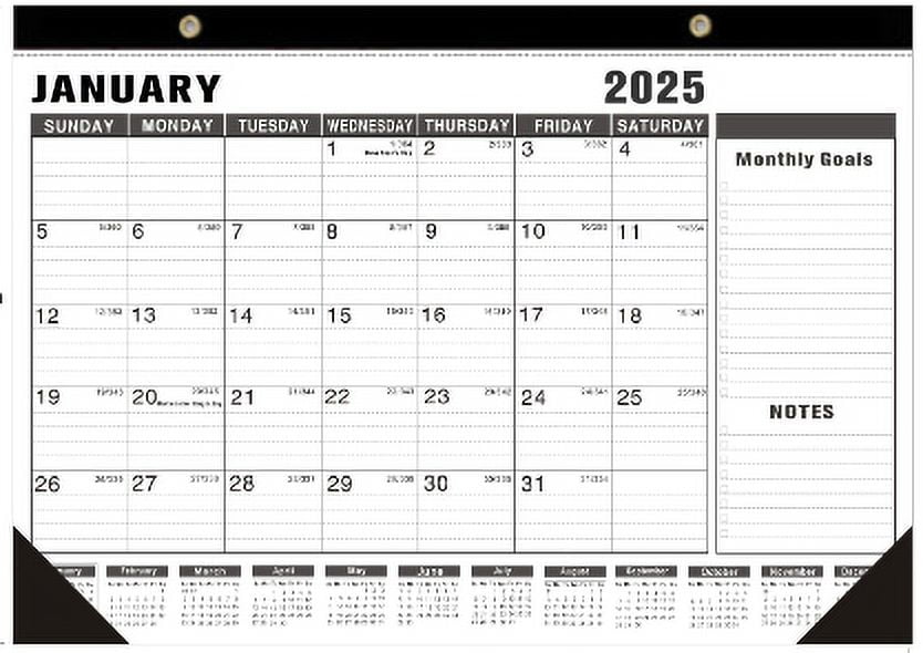 Calendar Clearance! European Wall Calendar 2025-2026, 2025 Monthly Desk ...