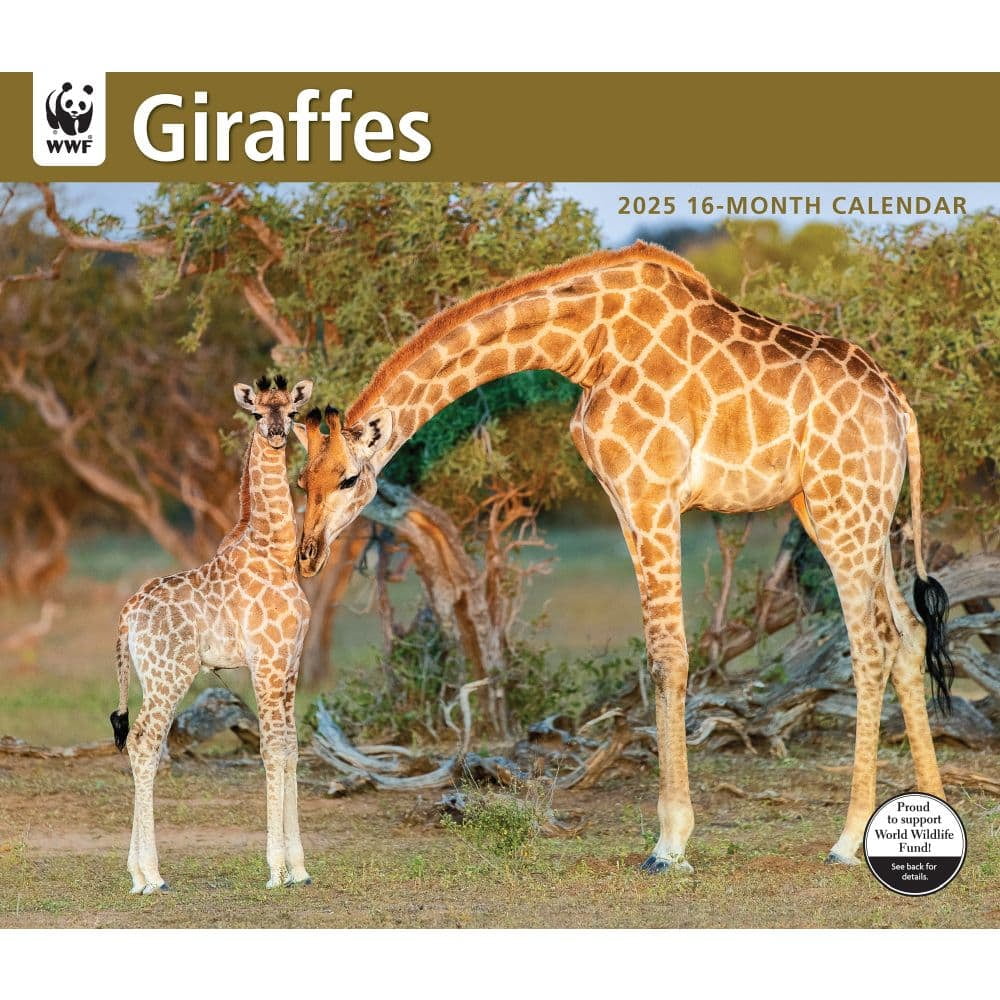 Calendar Ink, Giraffes WWF 2025 Wall Calendar - Walmart.com