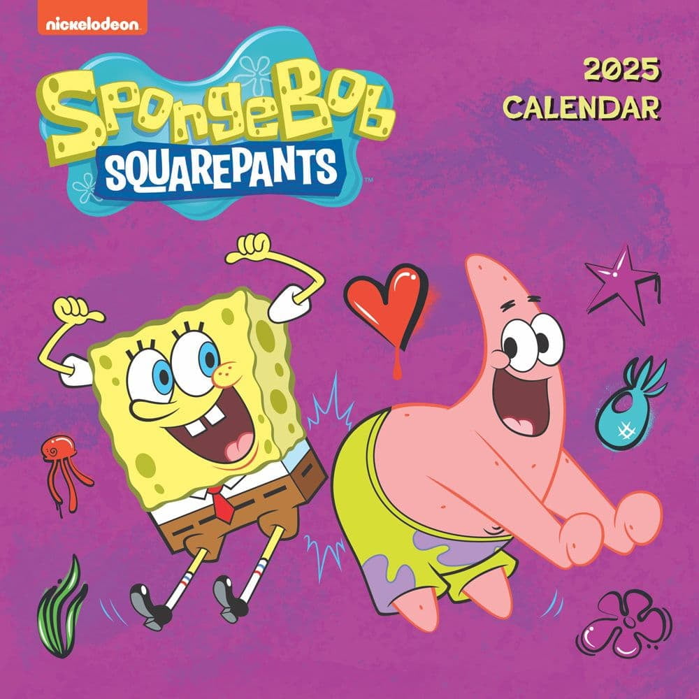 Calendar Ink, Spongebob 2025 Mini Wall Calendar - Walmart.com