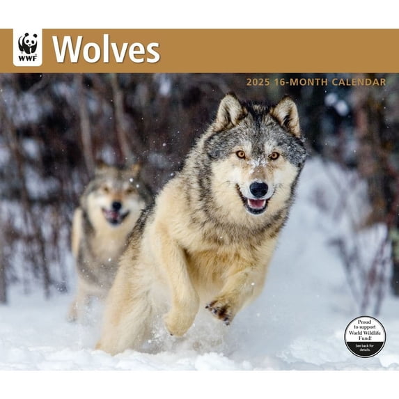 Calendar Ink, Wolves WWF 2025 Wall Calendar - Walmart.com