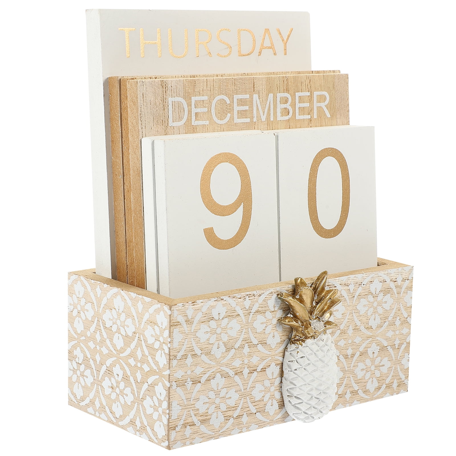 Calendar Month Date Display Wooden Cube Block Planner Organizer ...