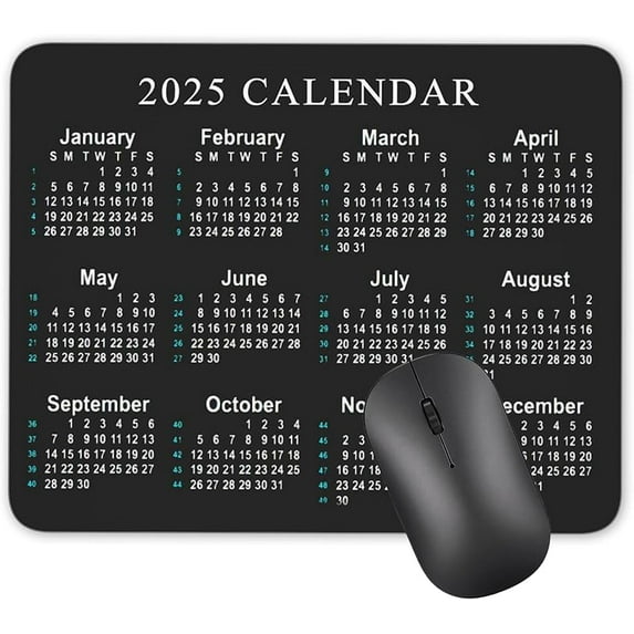 Calendar Mouse pad, 2026 Water Drop Background Calendar Natural Rubber ...