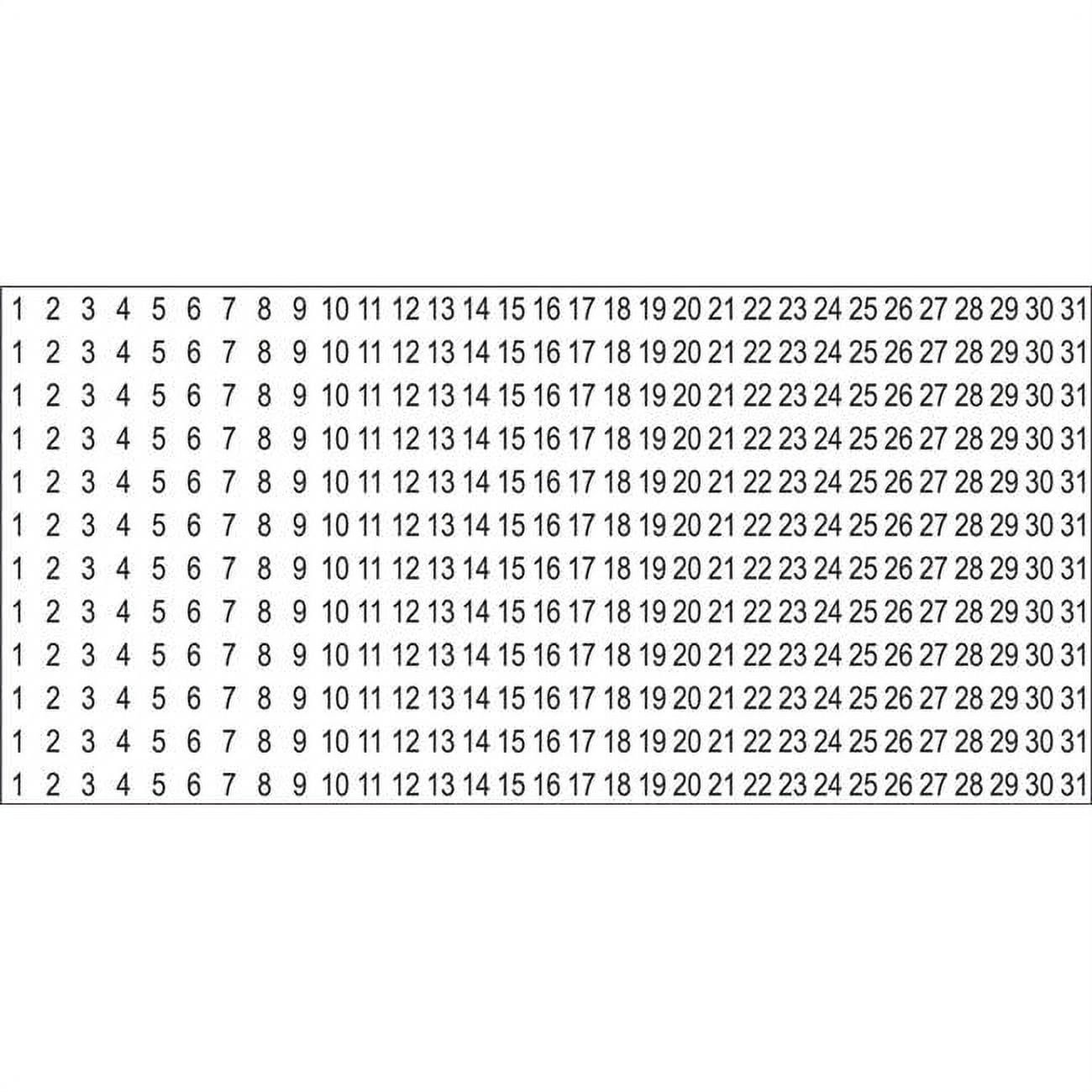 Calendar Number Stickers - Small - Walmart.com