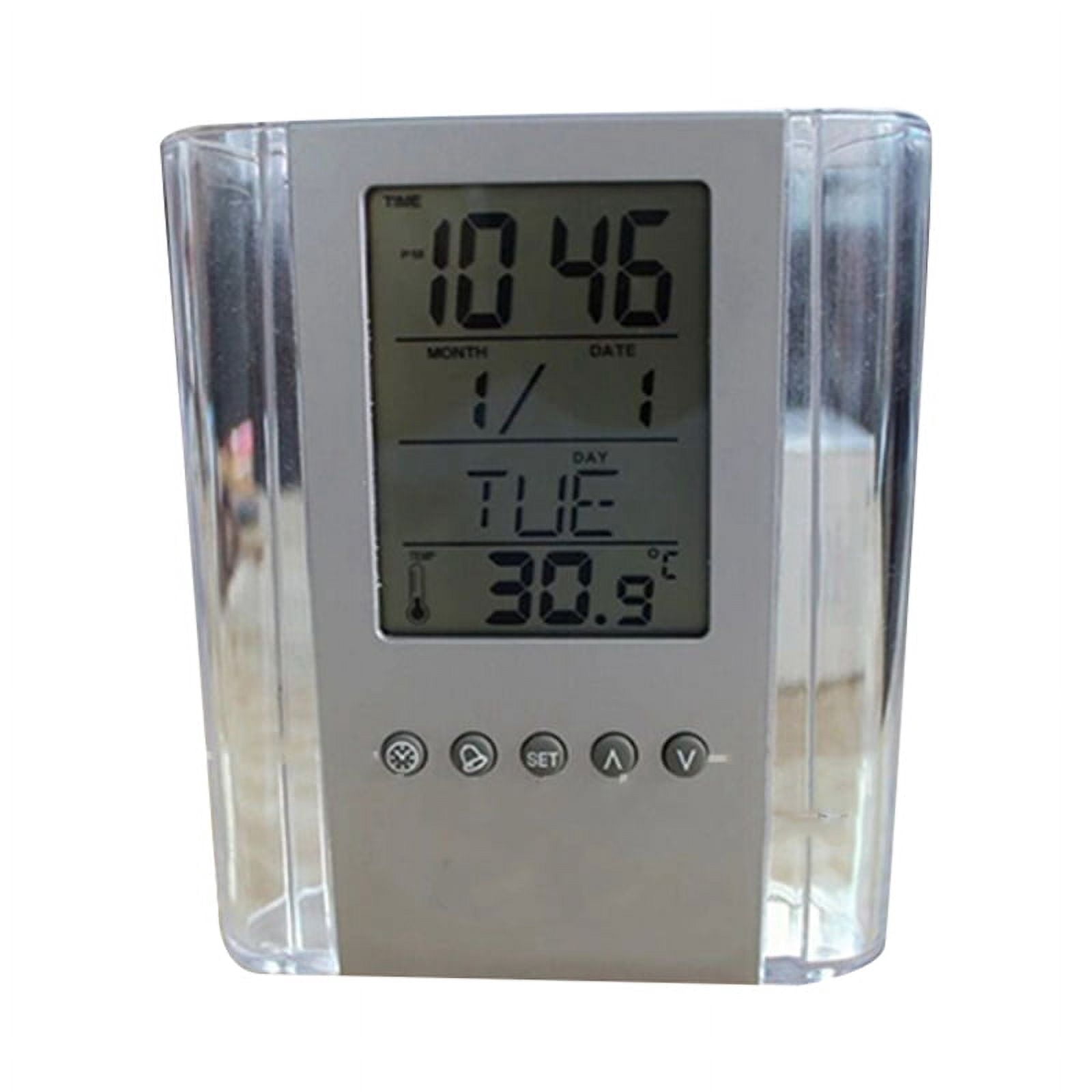Calendar Pen Clock Electronic Pen Clock Cylinder Electronic Alarm Clock ...