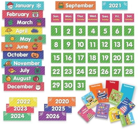 Calendar Pocket Chart Cards and Classroom Calendar Cards Kit for ...