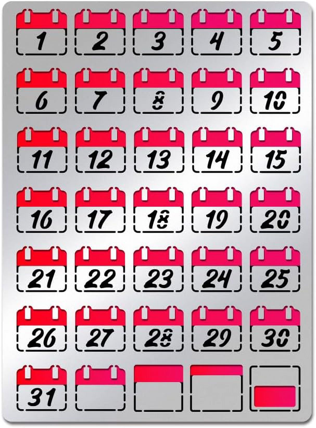 Calendar Stencils 7.5x5.5" Digital Calendar Metal Painting Template 1st ...