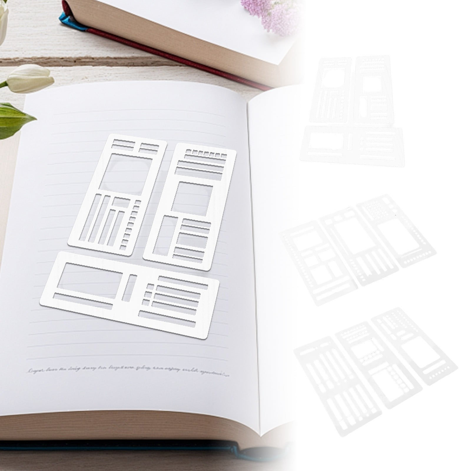 Calendar Stencils for Planners, 3-Pack Bullet Journaling Stencil for ...