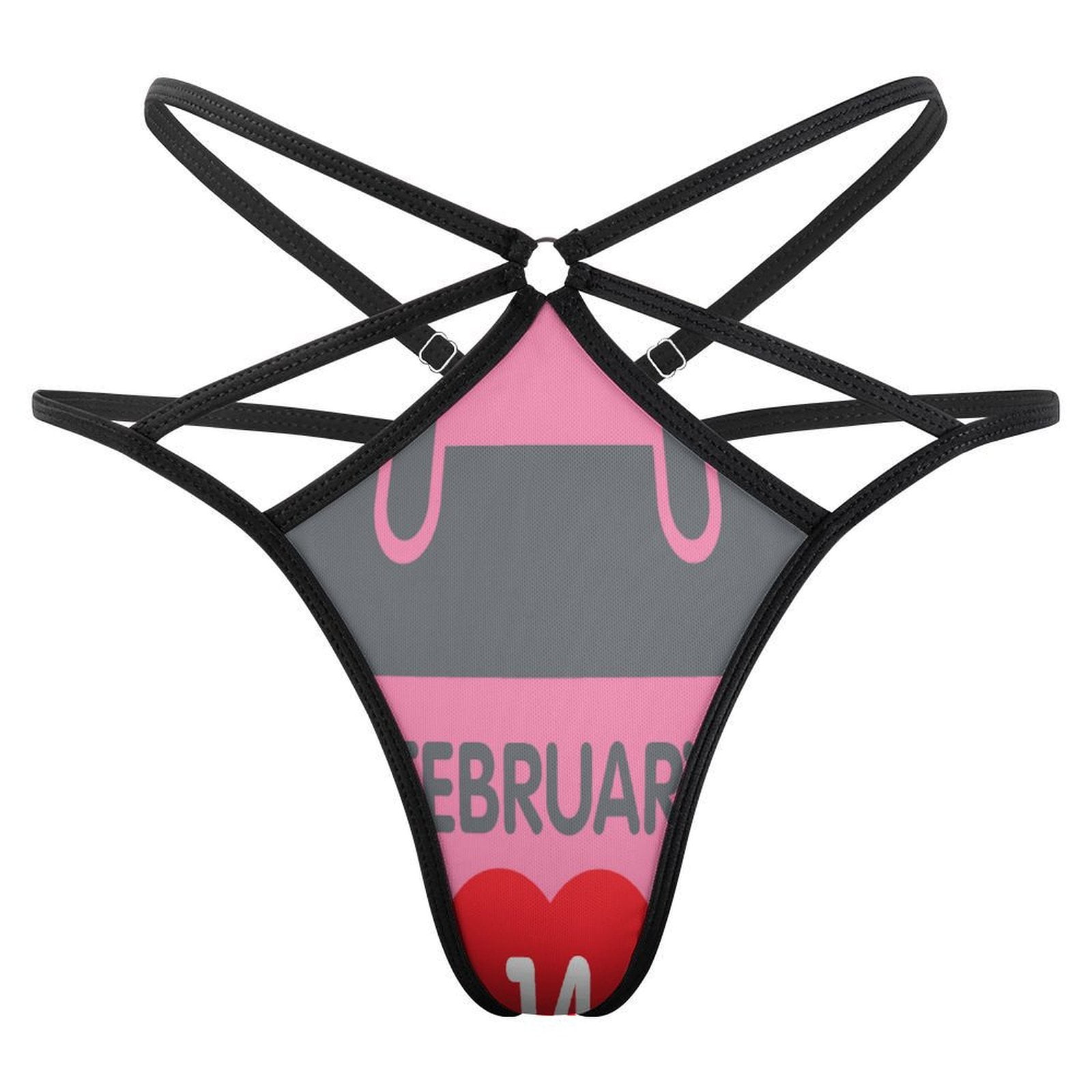 Calendar, Valentine's Day, February Open Type Women's Panties Crotch Opening G-strings Thongs ...