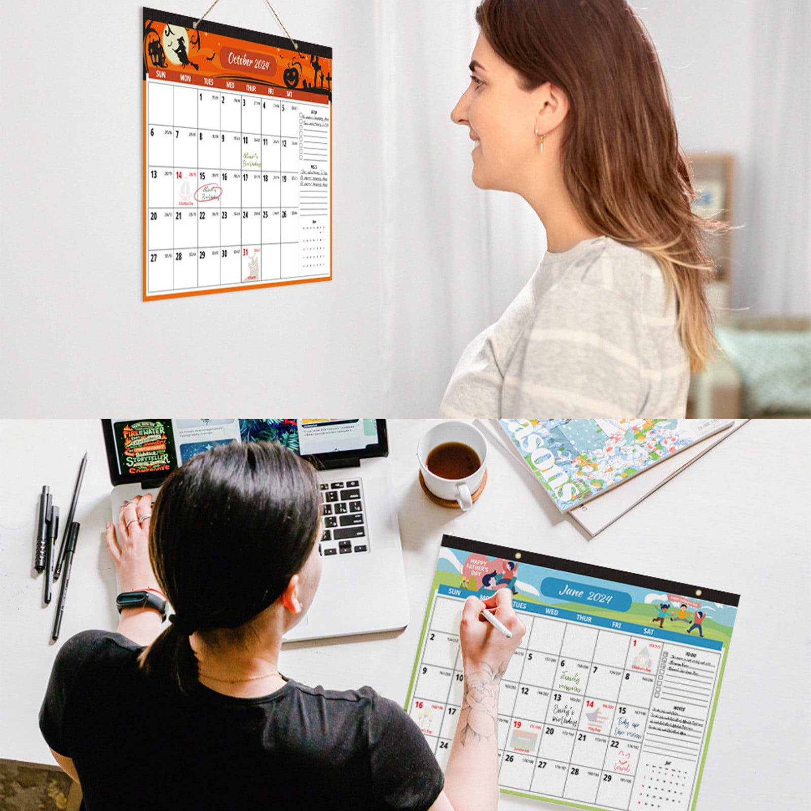 Calendar Vmvidoty Daily Planner 2023-2024Academic Year Desk Calendar ...