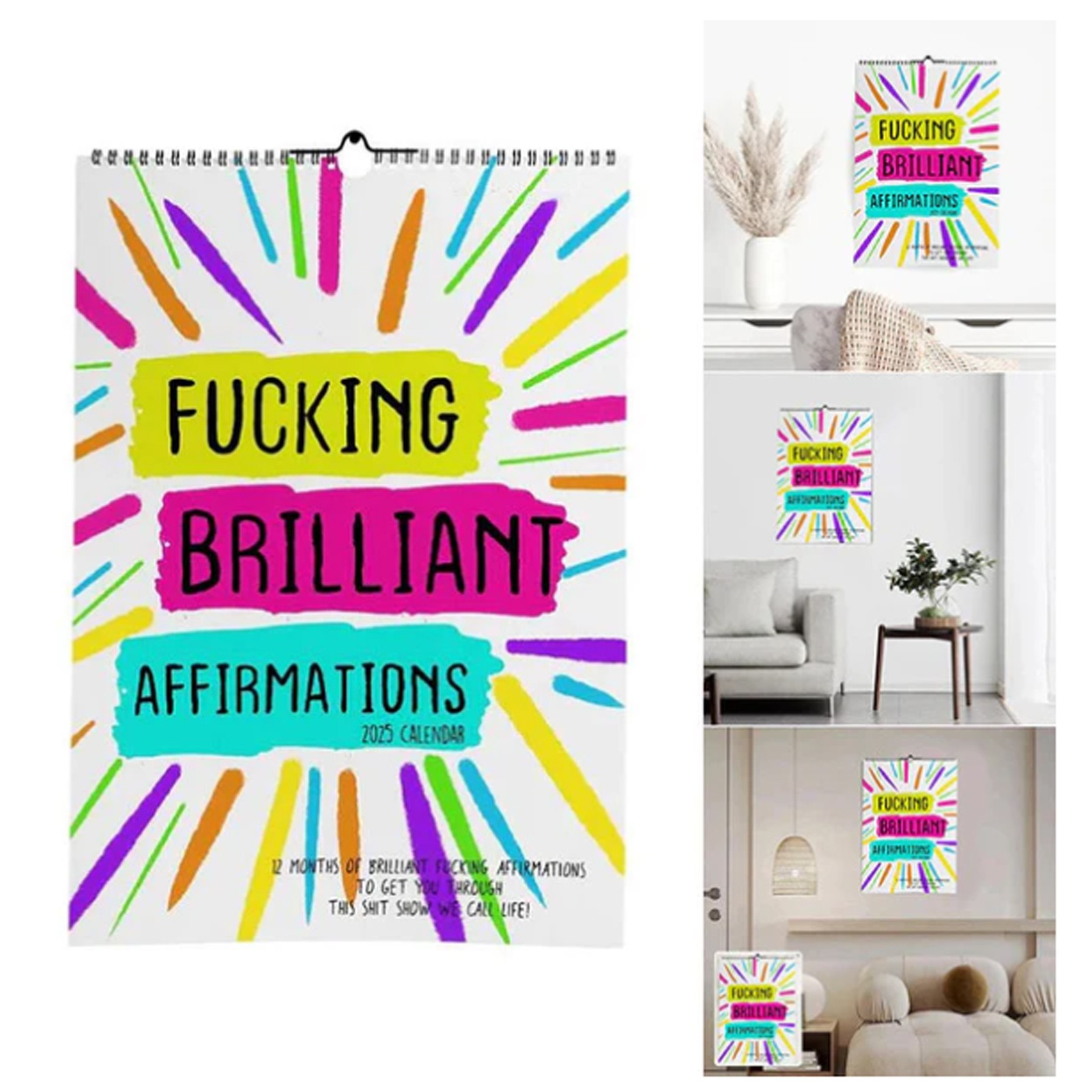 Calendar Wall 2022 Wall Calendars 2025 SUPER AFFIRMATIONS Calendar ...