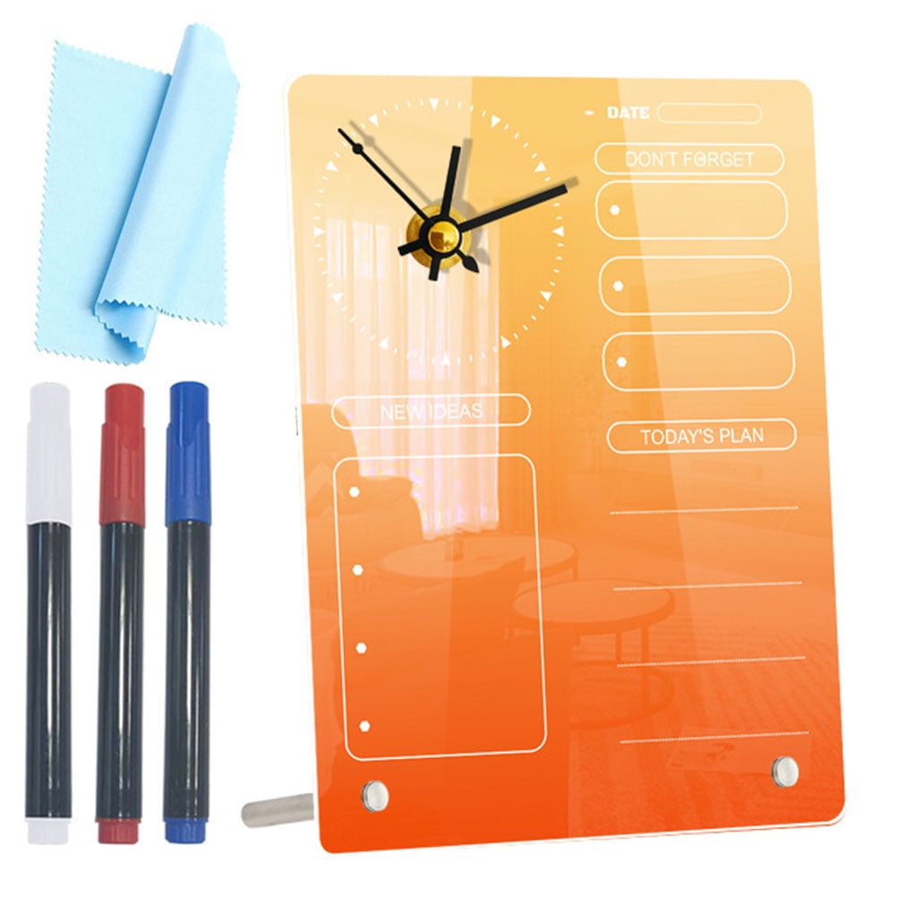 Calendar Whiteboard Clock Planning Desktop Notepad with Office ...