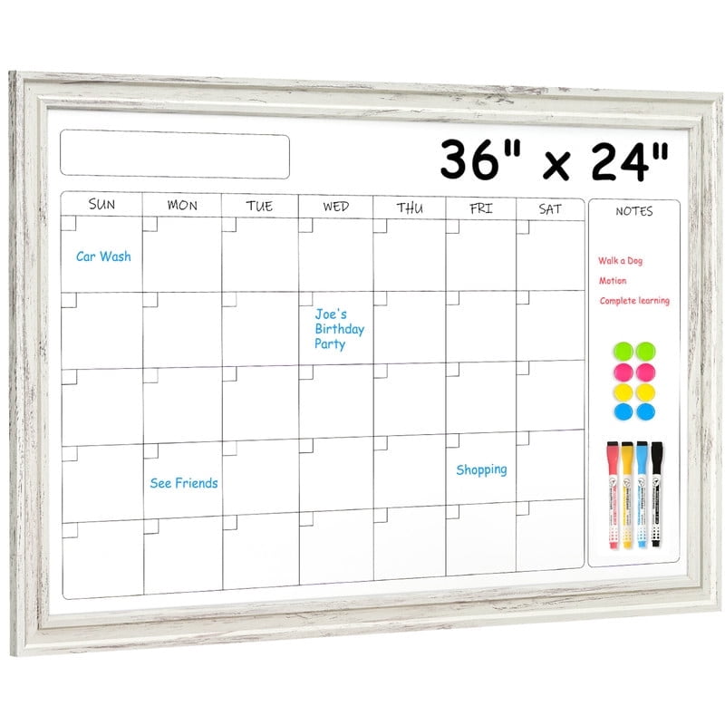 DOLLAR BOSS Calendar Whiteboard Dry Erase Whiteboard Calendar for Wall ...