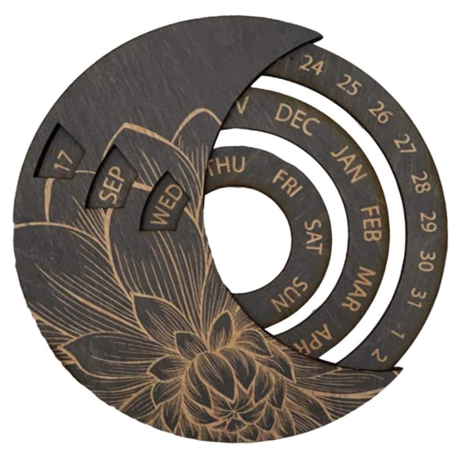 Calendar Wooden Perpetual Wood Creative Hanging Reminder for Living ...