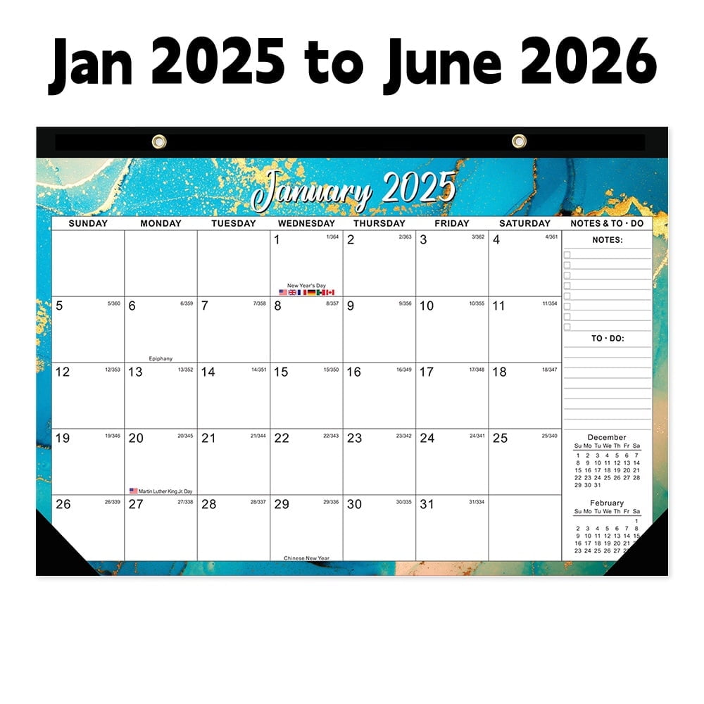 Calendar for Desk and Wall 2025-2026, Monthly Organizer for Home or ...