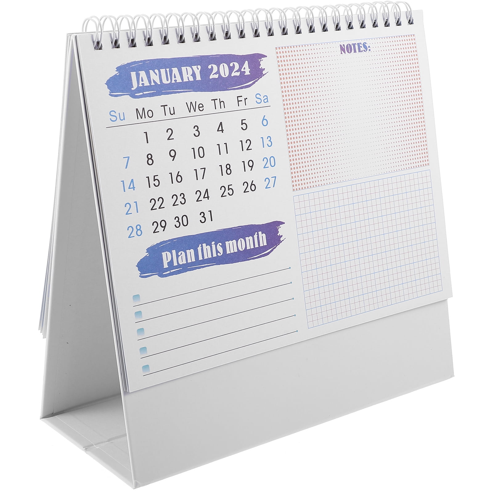 Calendars Decorative Standing 2024 Desk Home Anniversary - Walmart.com