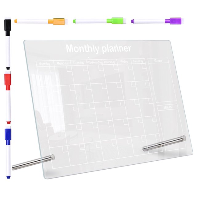 Calendars Desk Board Home Supply Writing Board with Pen Transparent ...