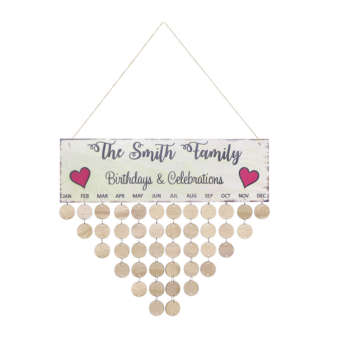 Birthday Calendar Wall Hanging Family Calendar Birthday Wall Hanging ...