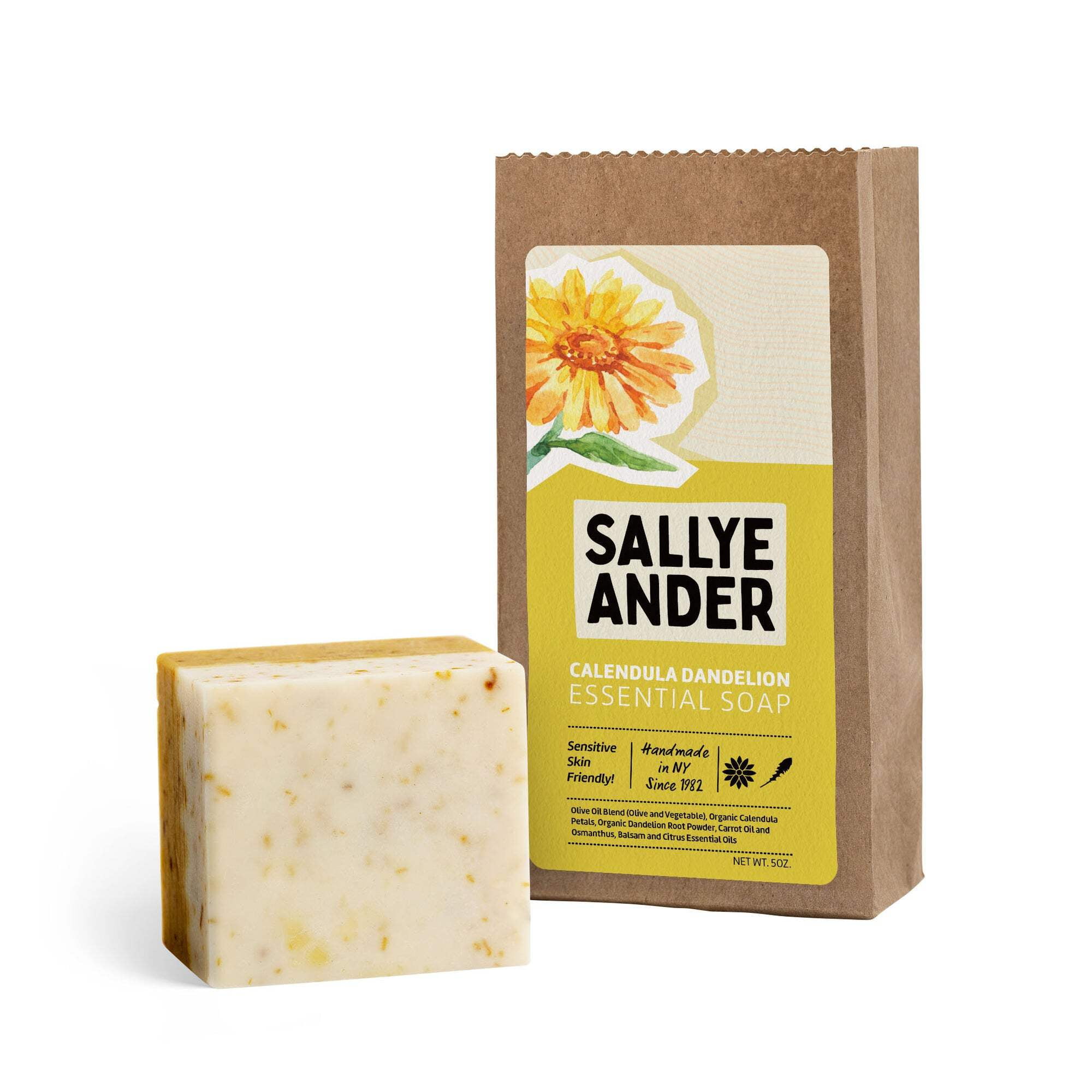 Calendula Dandelion Essential Bar Soap | SallyeAnder - Walmart.com