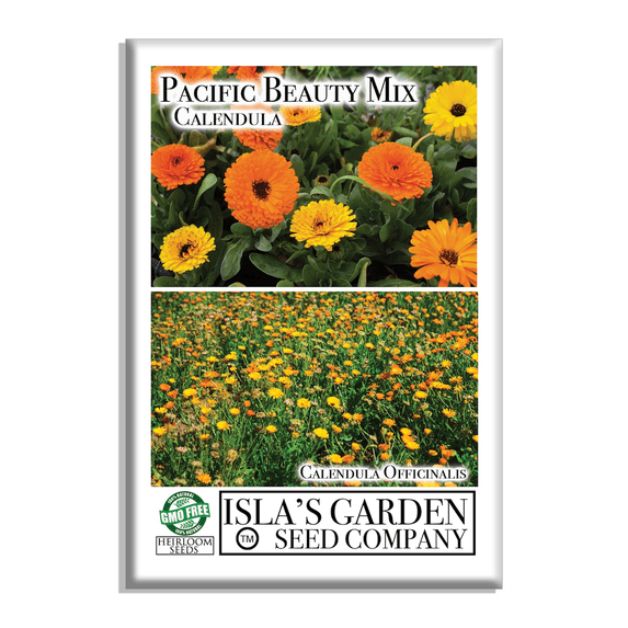 Calendula Dwarf Pacific Beauty Mix Flower Seeds, 250 Flower Seeds Per ...