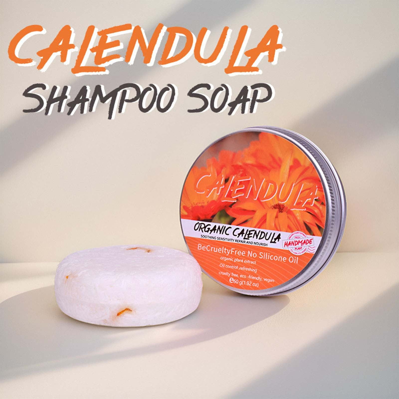 Calendula Shampoo Soap 2.1 oz for Soothing Scalp Care with Olive Oil ...