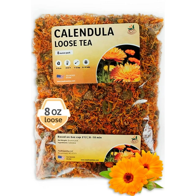 Calendula Tea Marigold Dried Flowers – 8 oz Calendula Flower - Marigold ...
