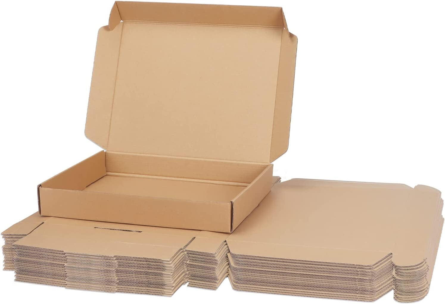 Calenzana 25 Pack 13x10x2 Corrugated Cardboard Boxes for Mailing and ...
