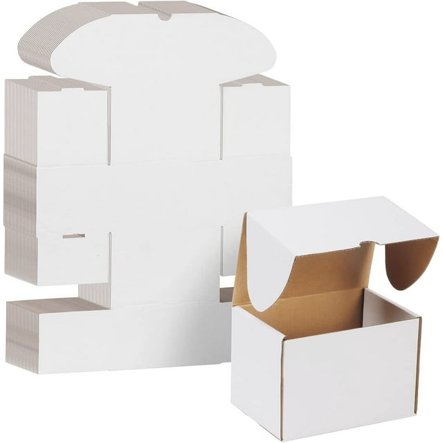 Calenzana 25 Pack Small Moving Boxes, 6x4x4, Plain White, Recycled ...