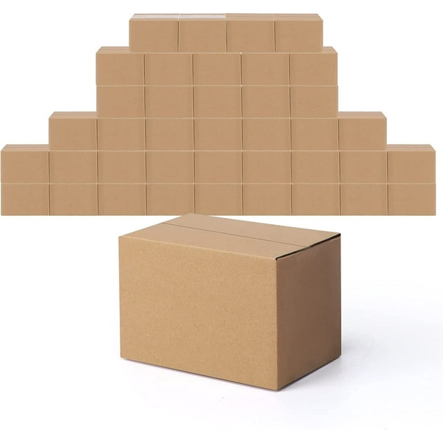 Calenzana 40 Pack 6x4x4 Corrugated Cardboard Boxes, Ideal for Moving ...