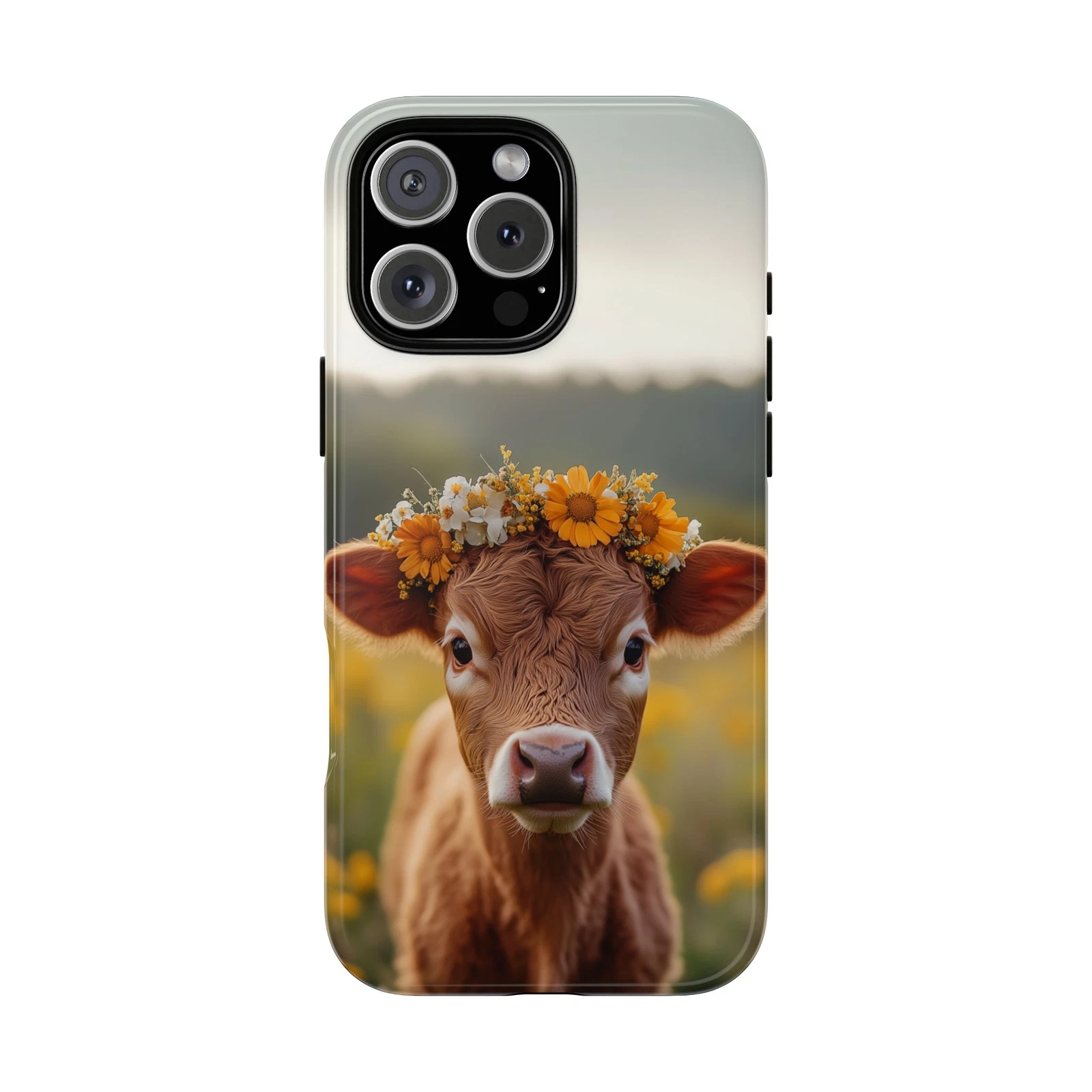 Calf Baby Cow Boho Flower Western Vibe Phone Case for iPhone 11 12 13 ...