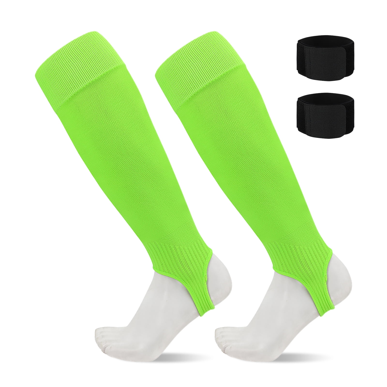 Calf Compression Sleeve With 1 Pair Shin Guard Fixed Bandage Tape ...