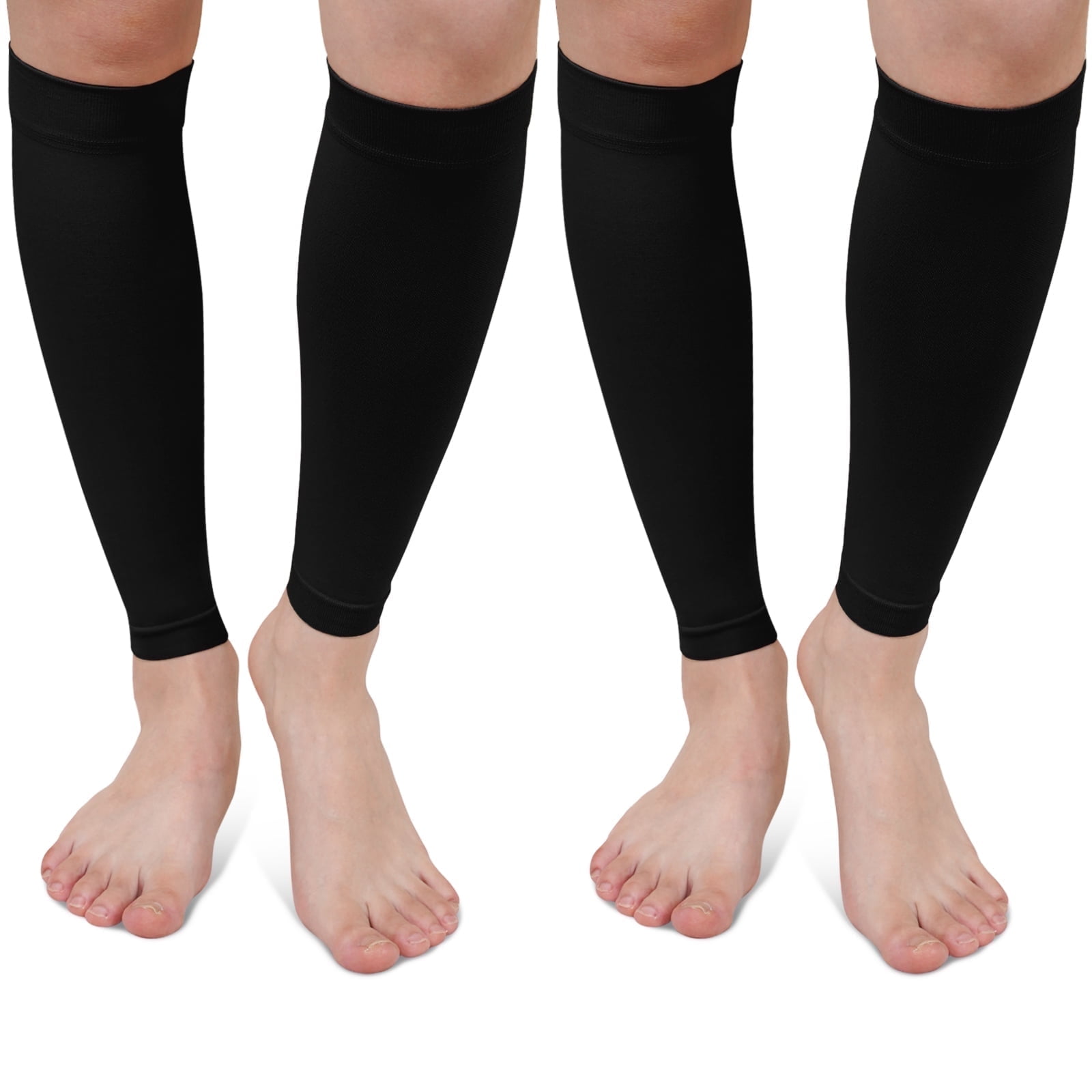 Calf Compression Sleeve for Men & Women – 2 Pairs AMITOFO Footless Leg ...