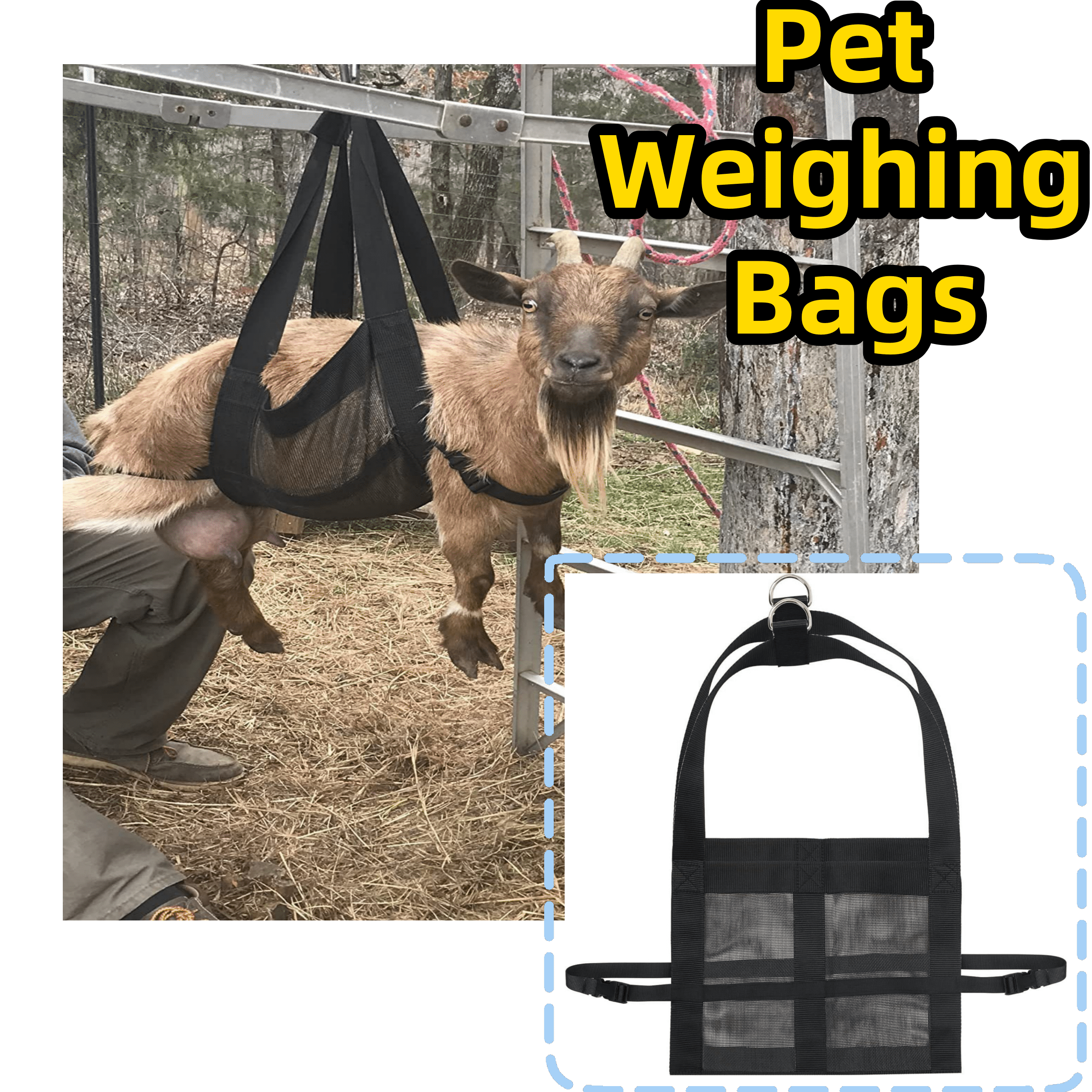 Calf Sling for Weighing Animal - Calf Scale Hanging Weight Scale Sling ...