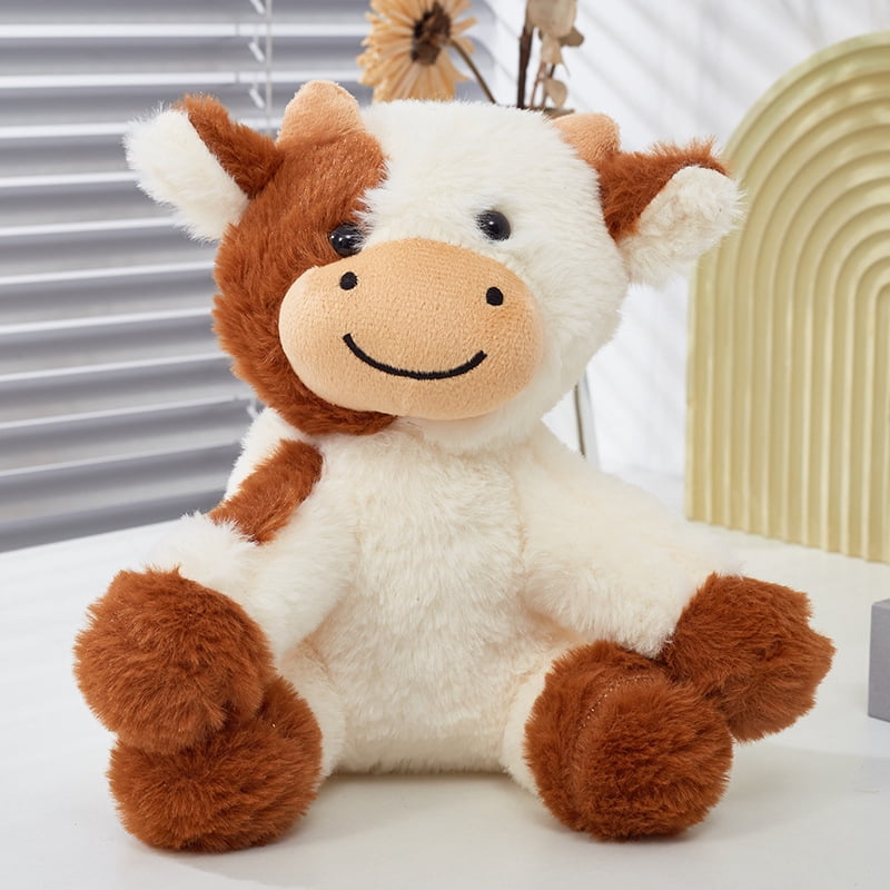 Calf Stuffed Animal - 8.67" Calf Plush Toy - Toy Cushion for Christmas ...