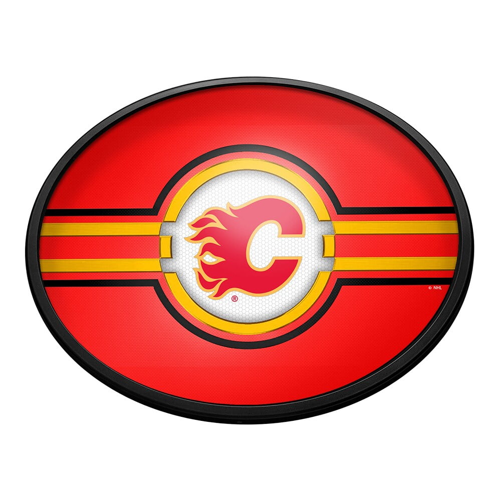Calgary Flames 18'' x 14'' Team Color Slimline Illuminated Wall Sign ...