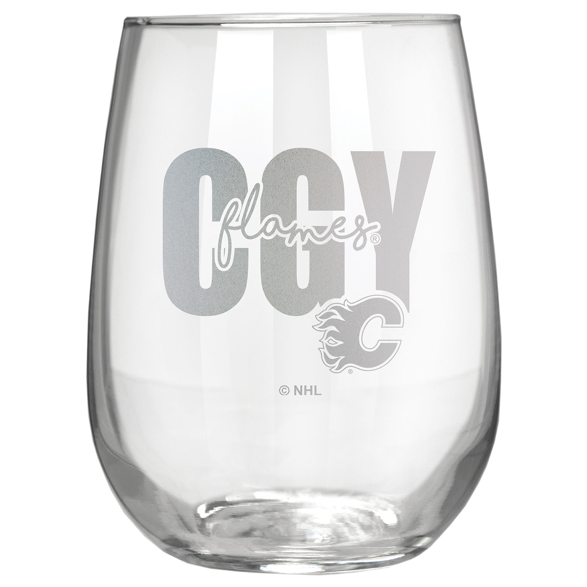 Calgary Flames Etched 17oz. City Stemless Wine Glass - Walmart.com