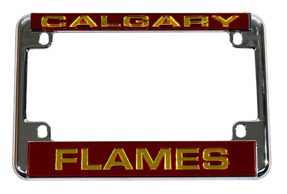 Calgary Hockey Flames Chrome Motorcycle License Plate Frame - also ...