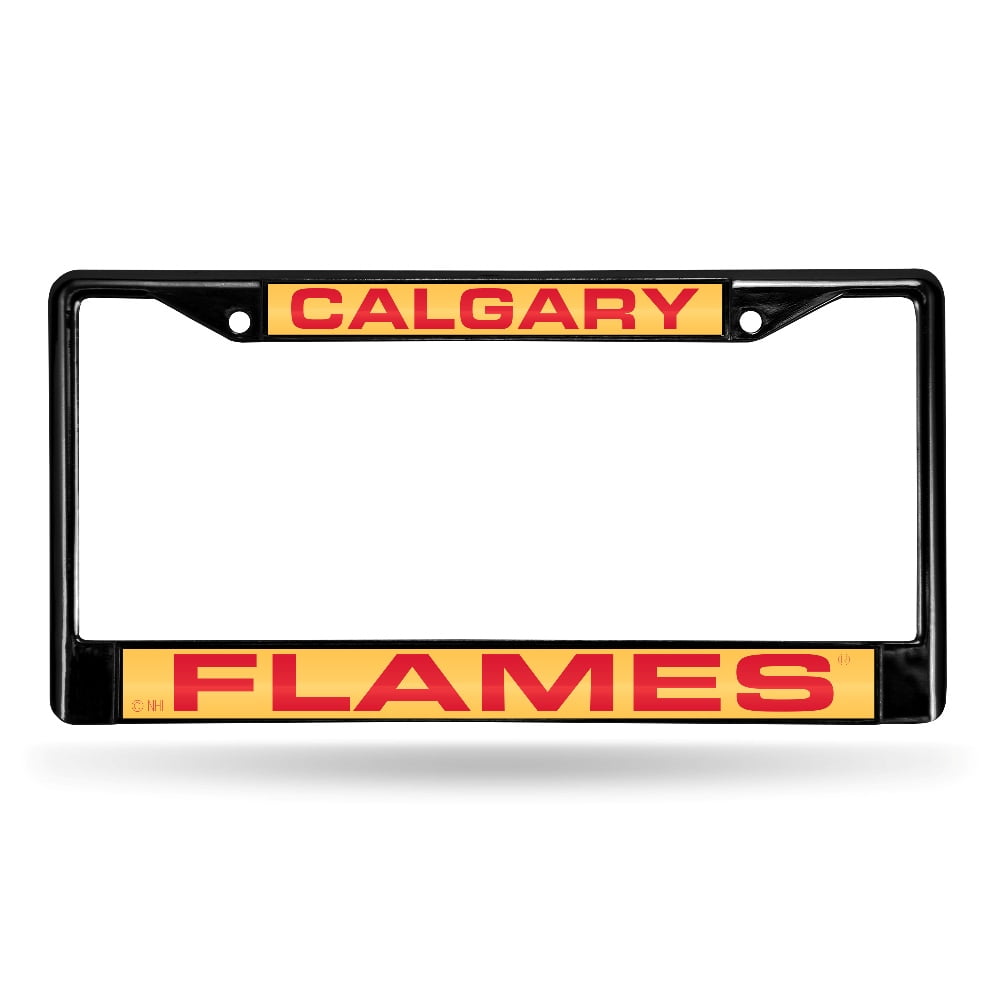 Calgary Hockey Flame's Black Metal Laser Cut License Plate Frame ...