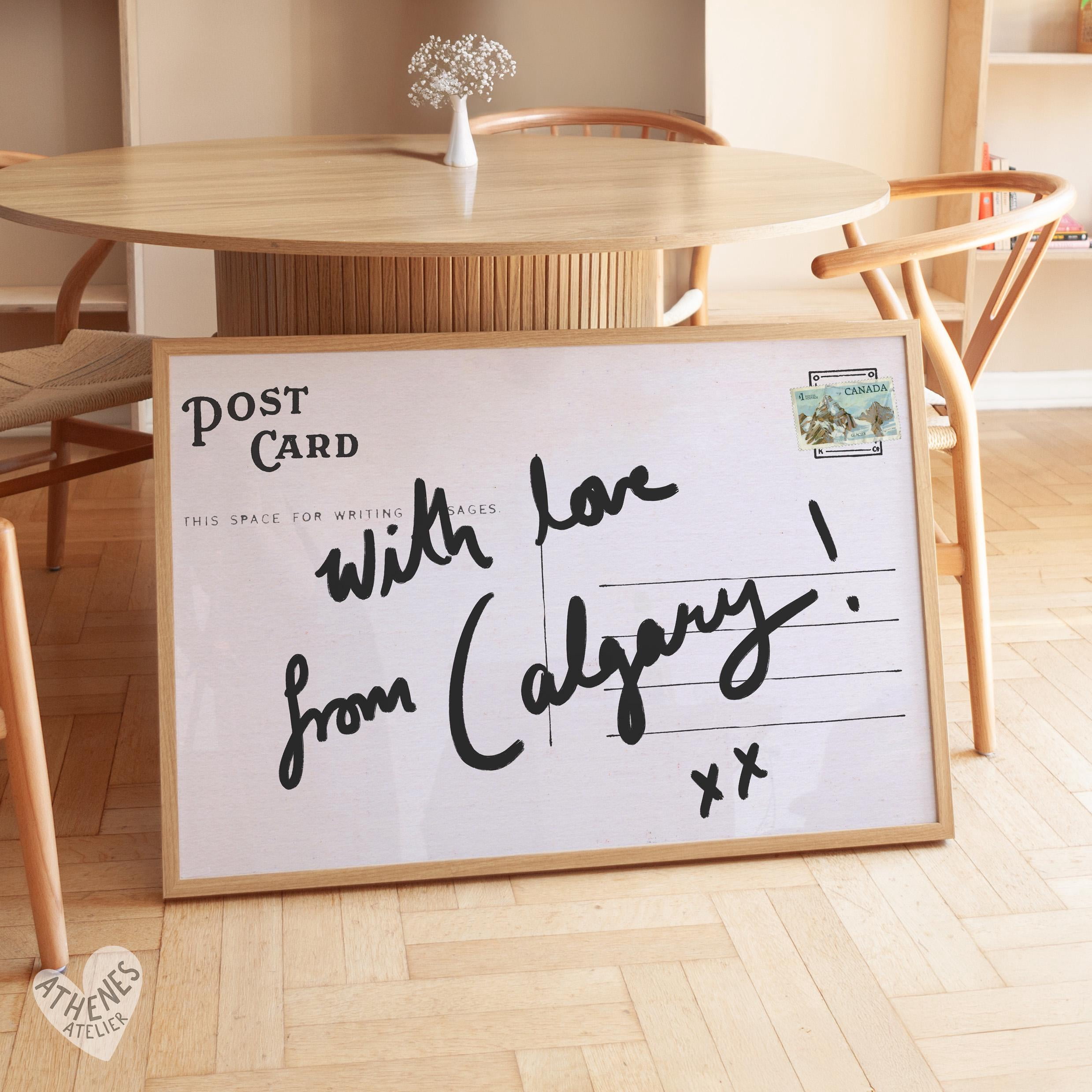 Calgary Poster, Horizontal Above Bed Art, Narrow Wall Art, Trending ...
