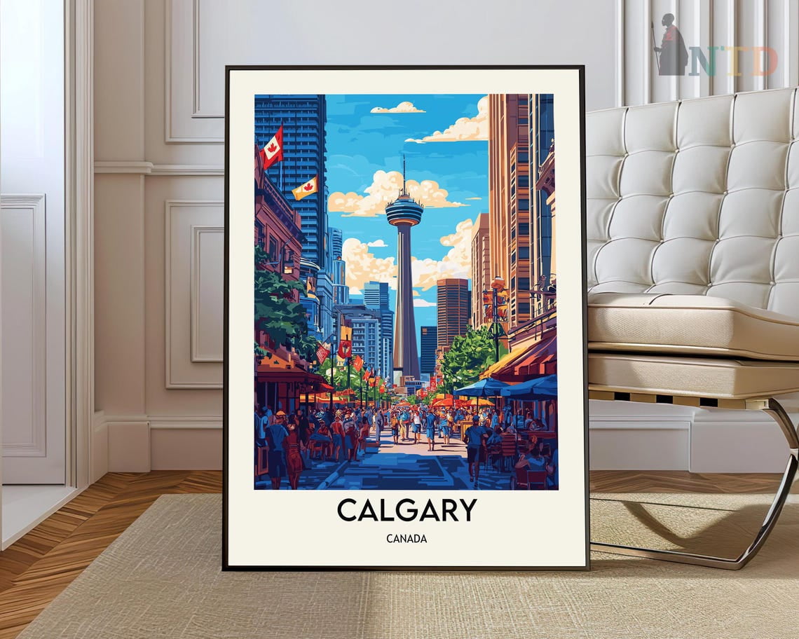Calgary Print, Calgary Poster, Canada Print, Calgary Artwork ...