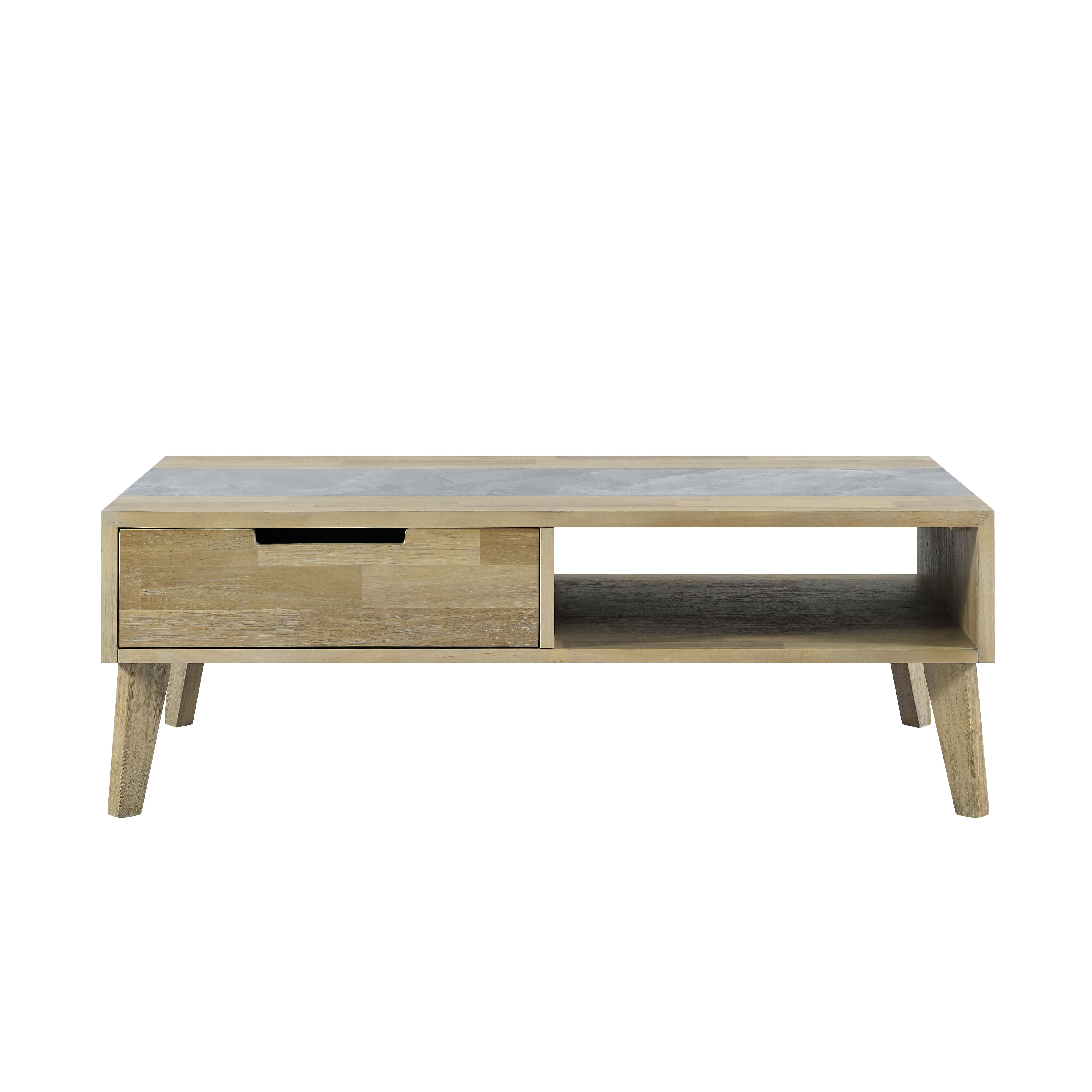 Calgary - Sintered Stone Coffee Table - Brown - Walmart.com